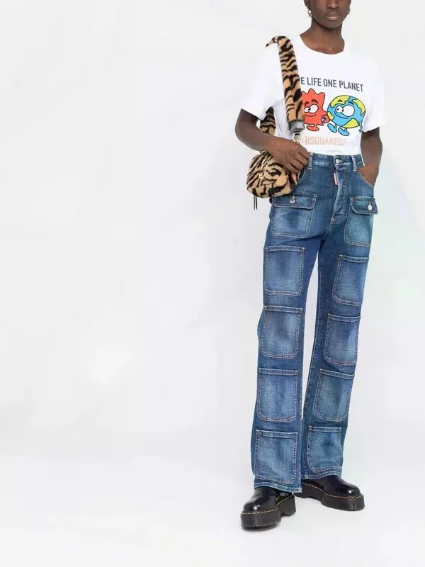 Dsquared2 Multi-pocket High-waisted Jeans