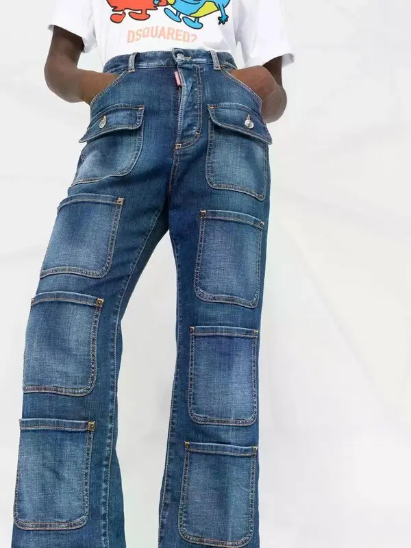 Dsquared2 Multi-pocket High-waisted Jeans