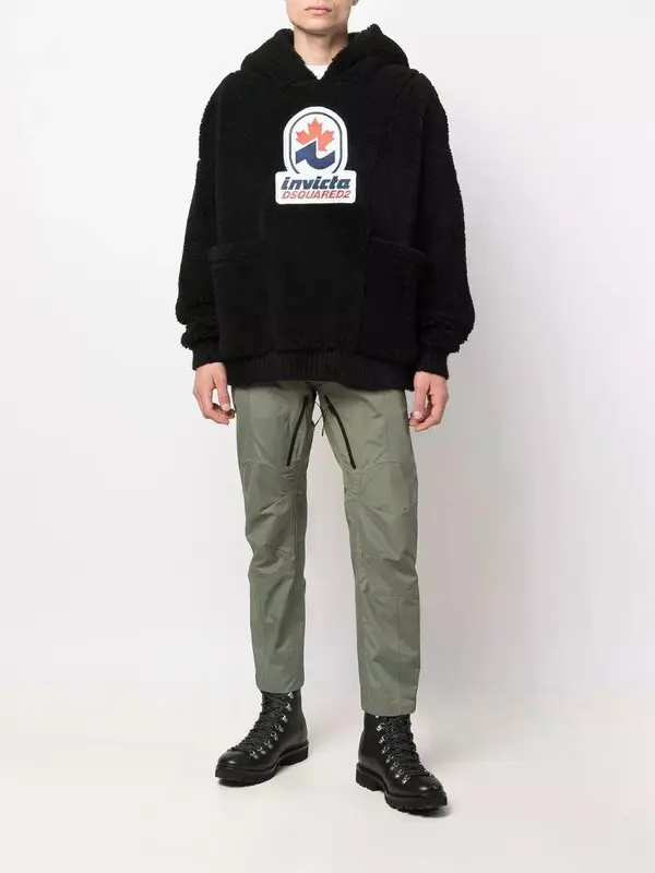 Dsquared2 Logo Patch Fleece Hoodie