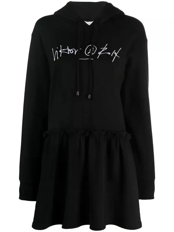 Viktor & Rolf Logo Embroidered Sweatshirt Dress