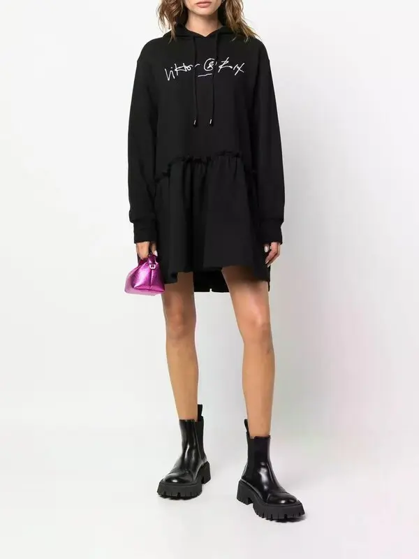 Viktor & Rolf Logo Embroidered Sweatshirt Dress