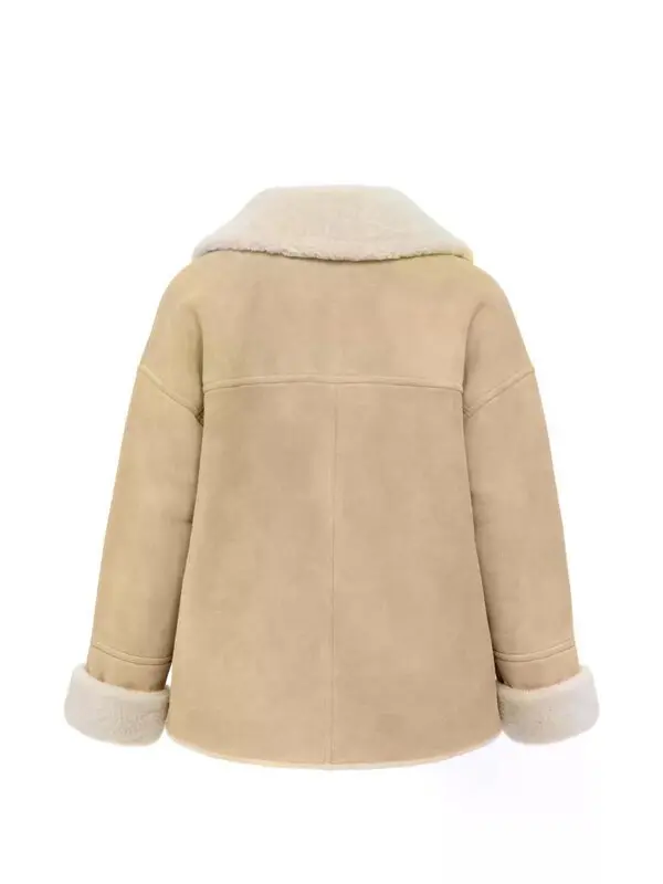 Dsquared2 Beige Lambskin Patch-pocket Coat