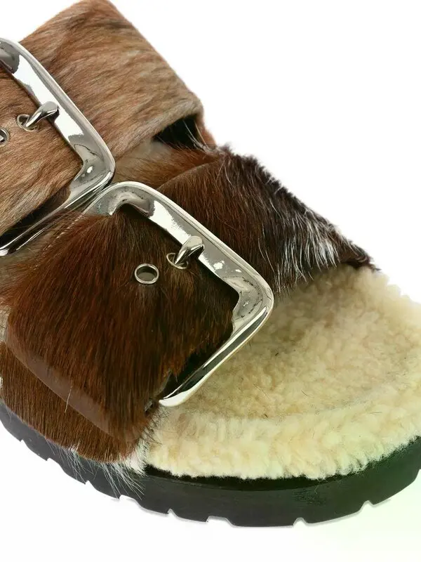 Dsquared2 Buckled Pony-hair Sandals
