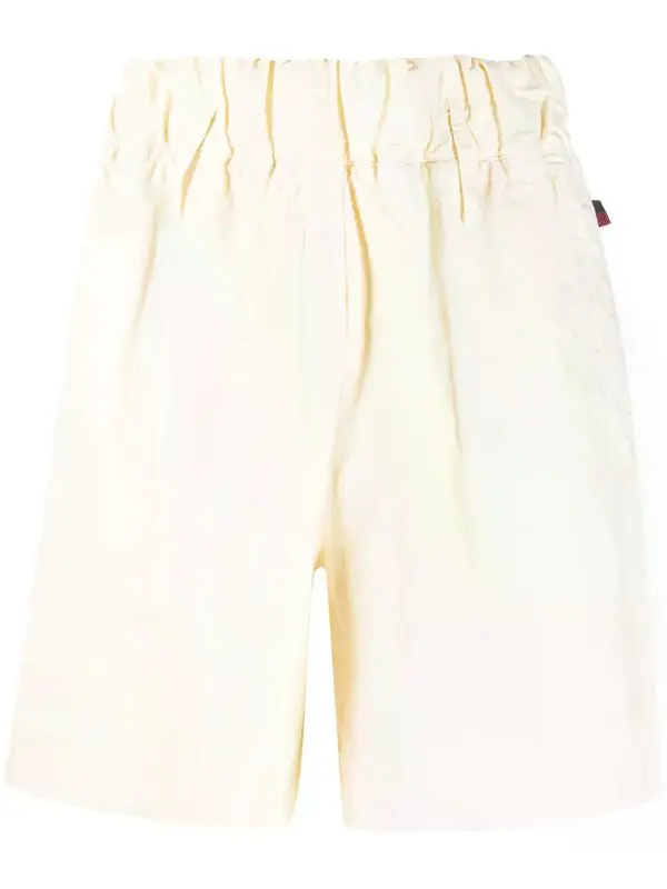 Woolrich Linen-cotton Blend Wide Leg Shorts - Neutrals
