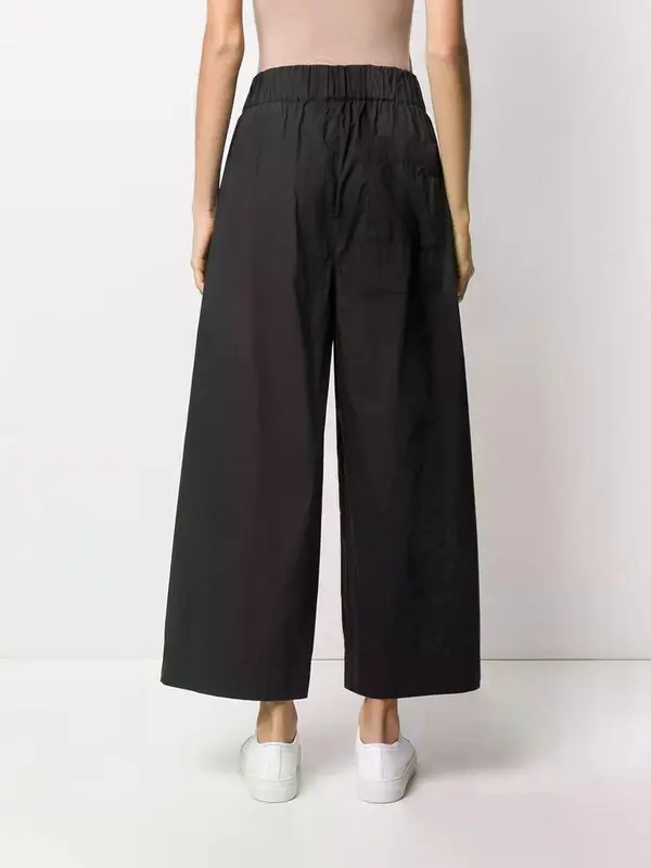 Woolrich High-waisted Wide-leg Cropped Trousers