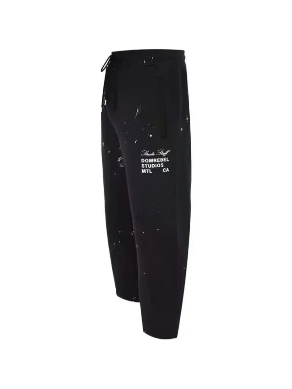 DOMREBEL Paint-splatter Logo-print Track Pants