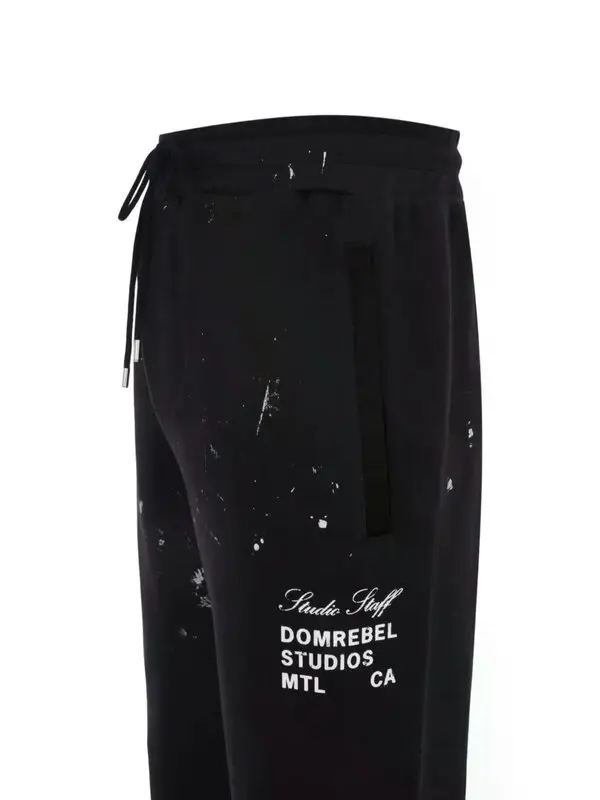 DOMREBEL Paint-splatter Logo-print Track Pants
