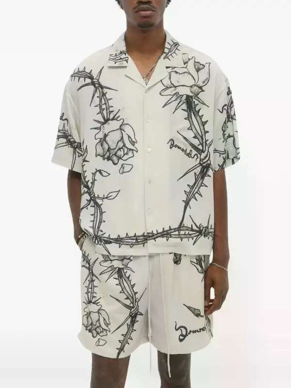 DOMREBEL Camp Graphic-print Short-sleeve Shirt