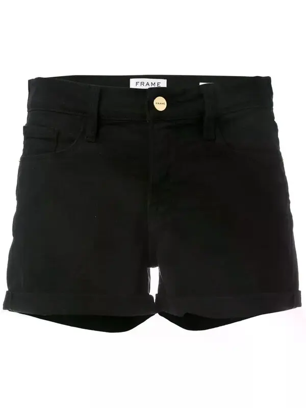 FRAME Cotton-blend Cutoff Shorts