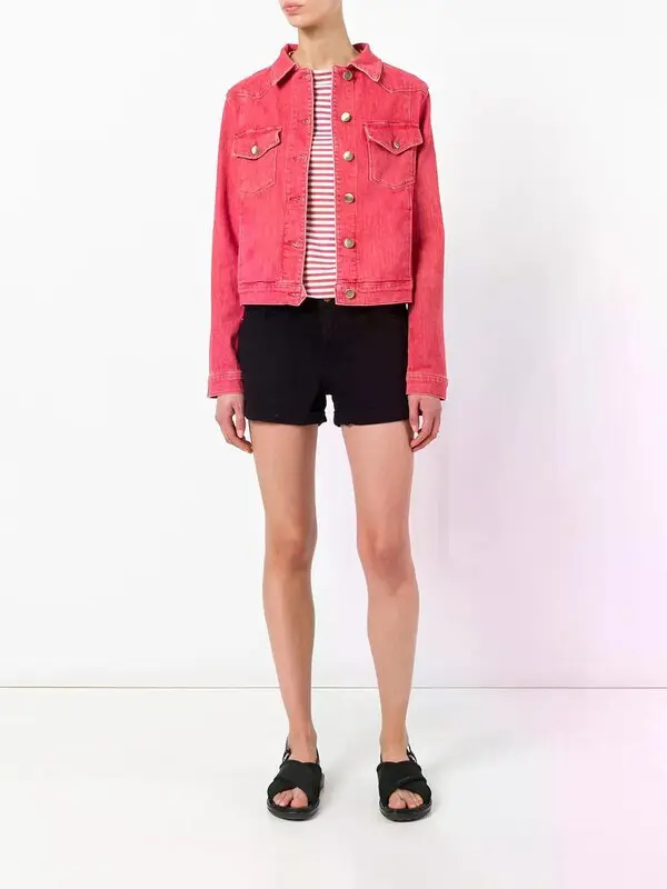 FRAME Cotton-blend Cutoff Shorts