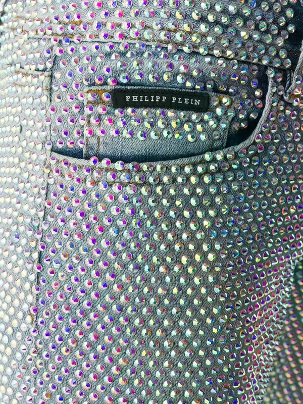 Philipp Plein Crystal Slim Fit Jeans