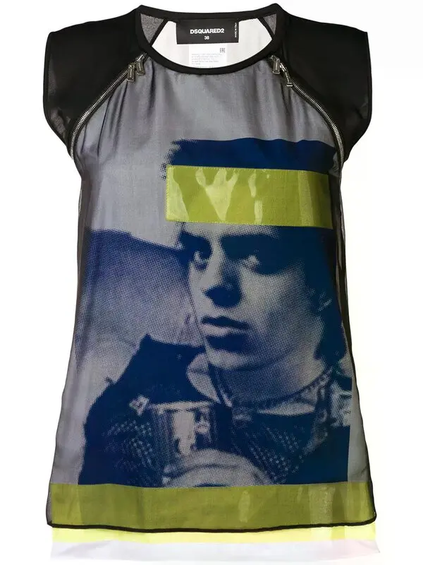 Dsquared2 Layered Print T-shirt