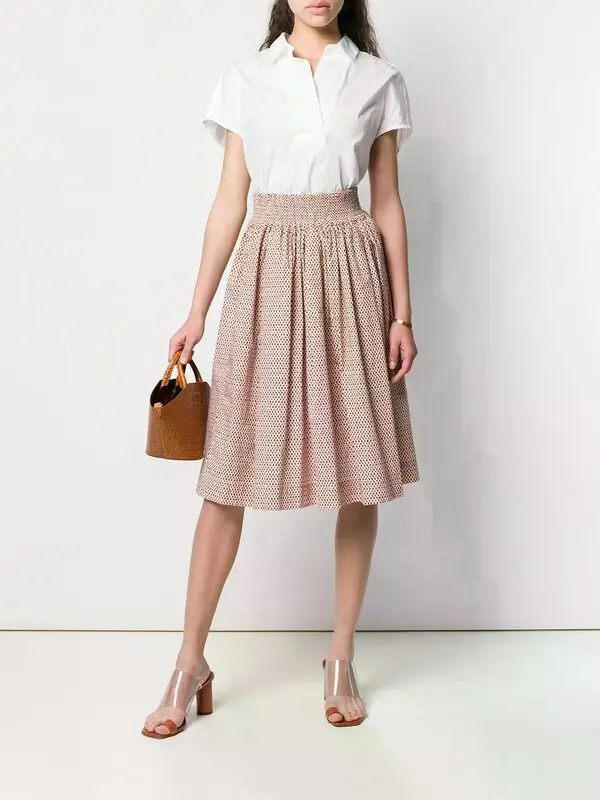 Woolrich Printed Popeline Skirt