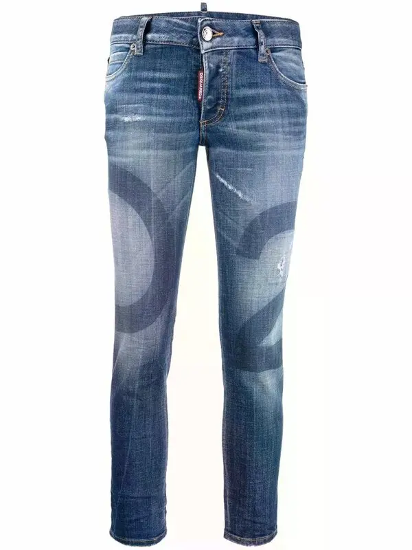 Dsquared2 Cropped Logo Jeans
