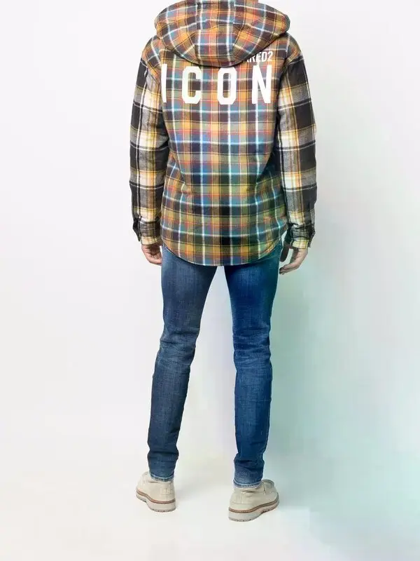 Dsquared2 Icon Check Print Hooded Jacket