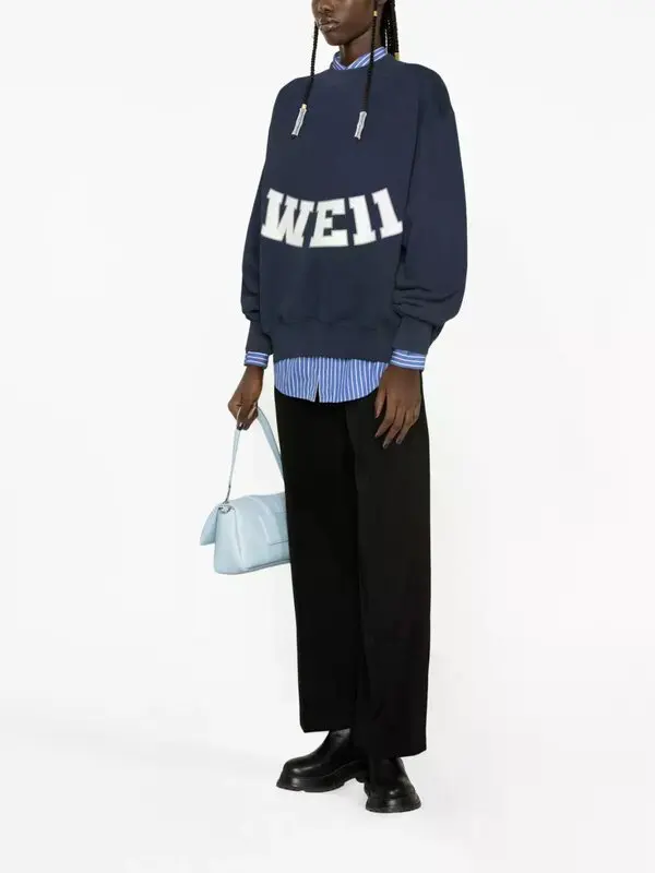 We11Done Logo Print Cotton Sweatshirt