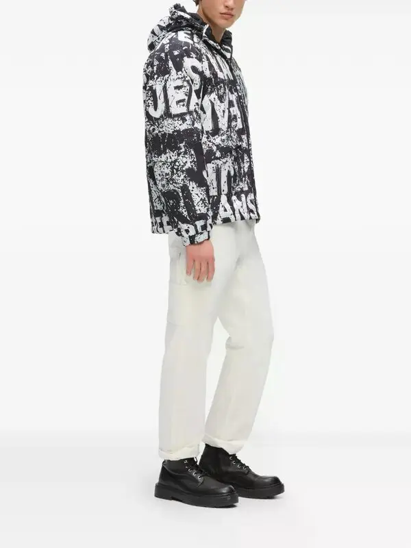 Karl Lagerfeld Logo Print Hooded Jacket