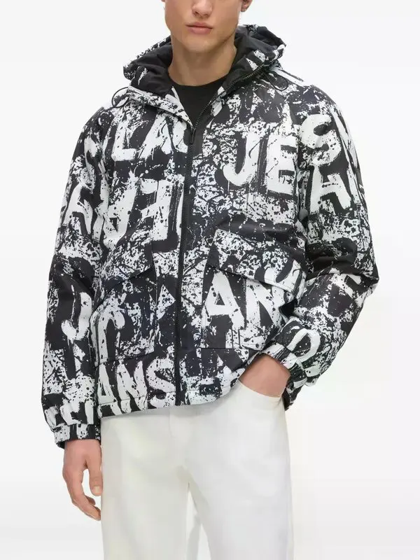 Karl Lagerfeld Logo Print Hooded Jacket