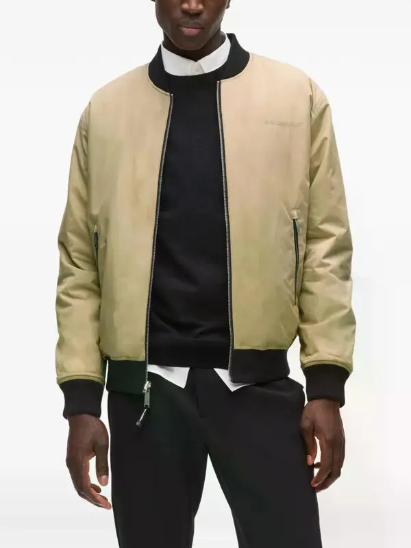 Karl Lagerfeld Sketch Print Reversible Bomber Jacket