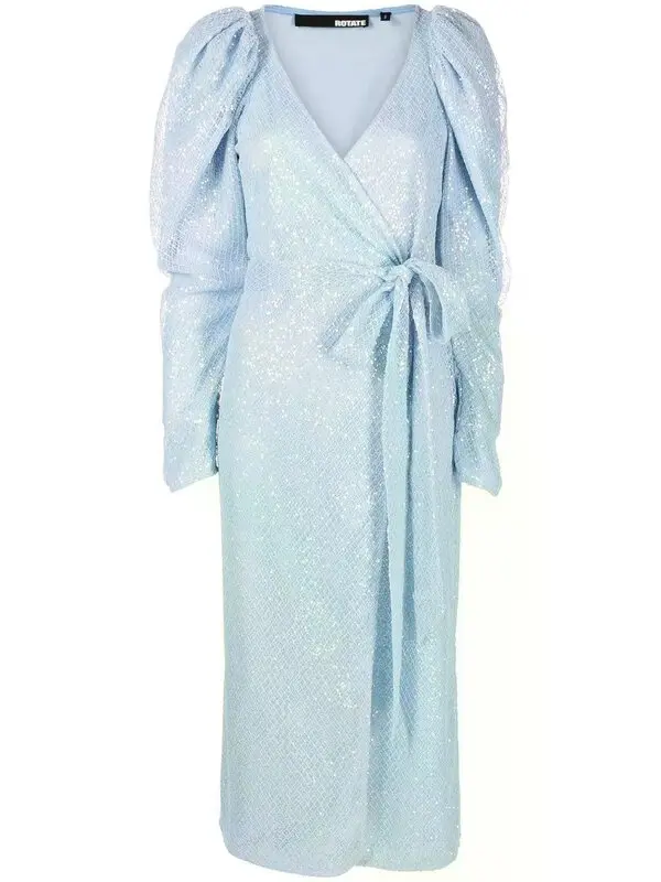 ROTATE BY BIRGER CHRISTENSEN Sequin Midi Dress