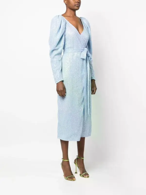 ROTATE BY BIRGER CHRISTENSEN Sequin Midi Dress