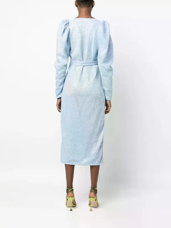 ROTATE BY BIRGER CHRISTENSEN Sequin Midi Dress