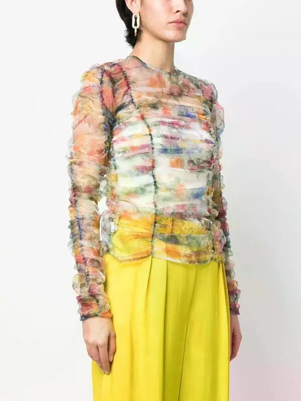 Viktor & Rolf Floral-print Sheer Blouse