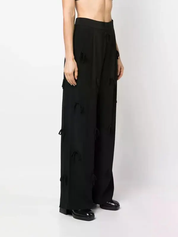 Viktor & Rolf Bow Embellished Wide Leg Trousers