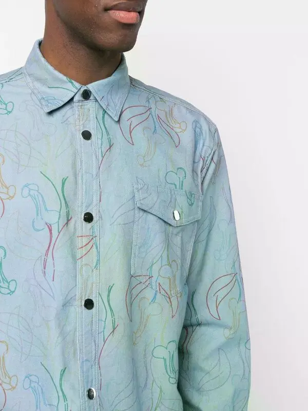 Viktor & Rolf Graphic-print Button-up Denim Shirt