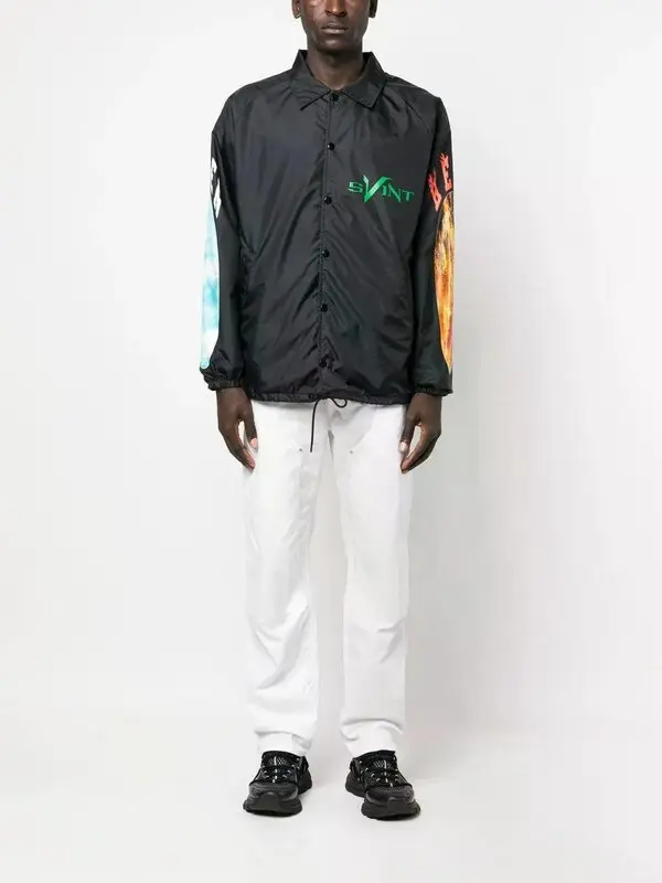 SAINT MXXXXXX Graphic Print Shirt Jacket