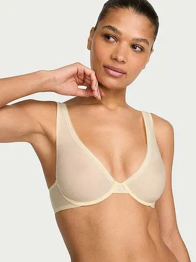 Victoria's Secret Body Victoria Light-touch Unlined Plunge Bra - Yellow