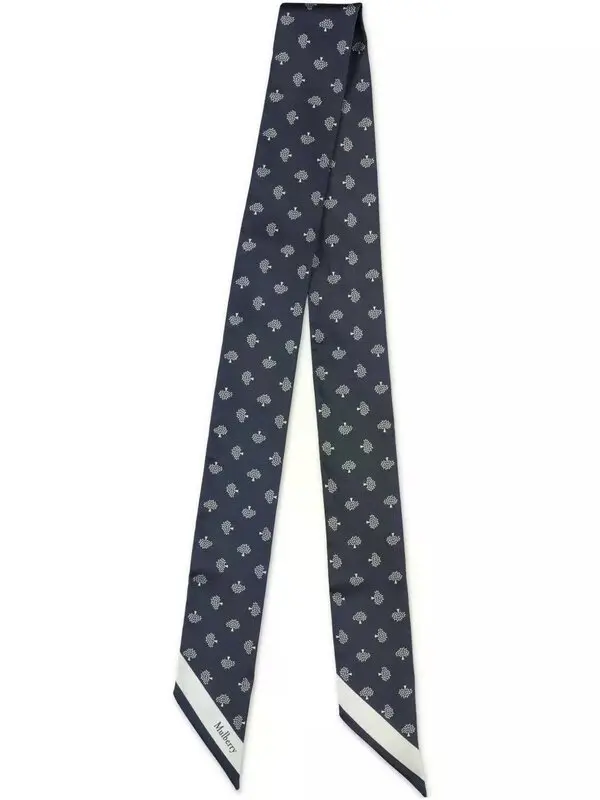 Mulberry Tree-jacquard Scarf - Blue