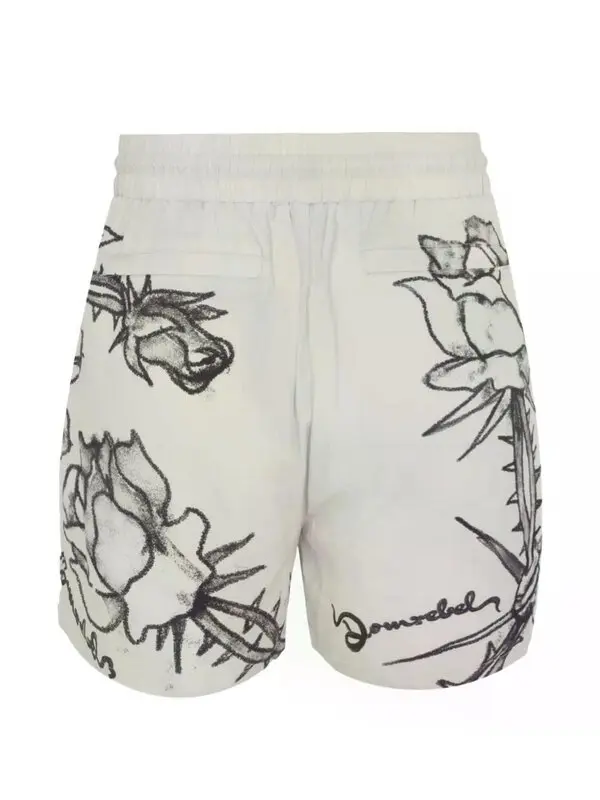 DOMREBEL Graphic Print Drawstring Shorts