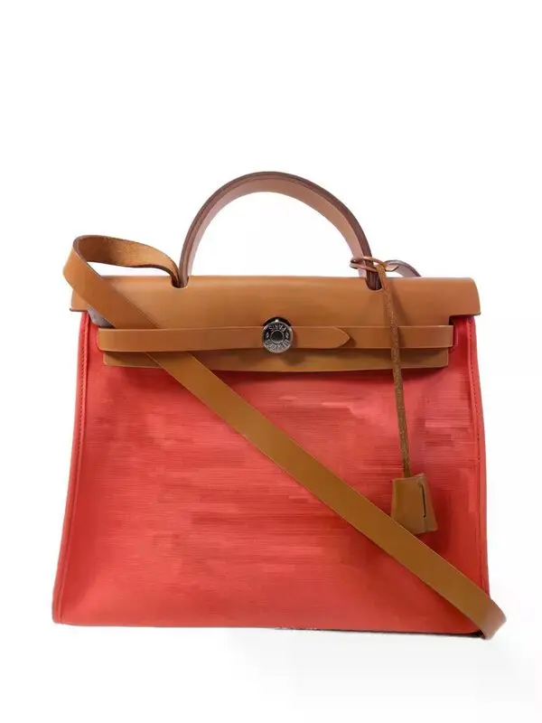 Hermès Herbag Pm Canvas Tote Bag - Orange