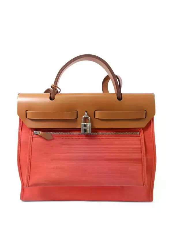 Hermès Herbag Pm Canvas Tote Bag - Orange