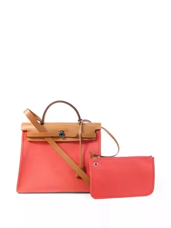 Hermès Herbag Pm Canvas Tote Bag - Orange