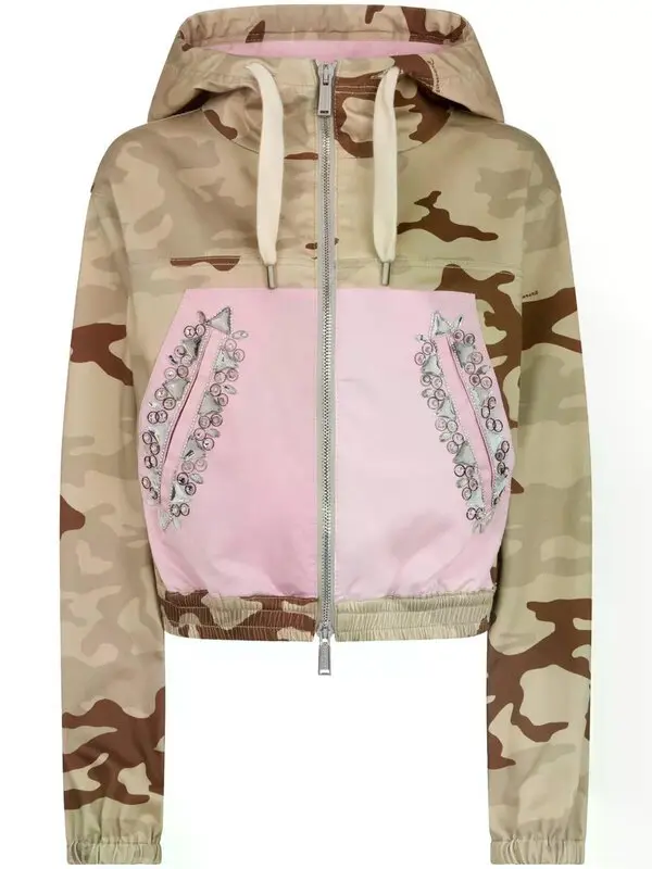 Dsquared2 Camouflage Print Hooded Jacket