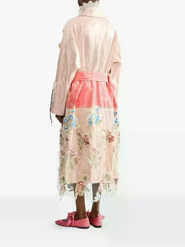 Erdem Floral Embroidered Belted Coat