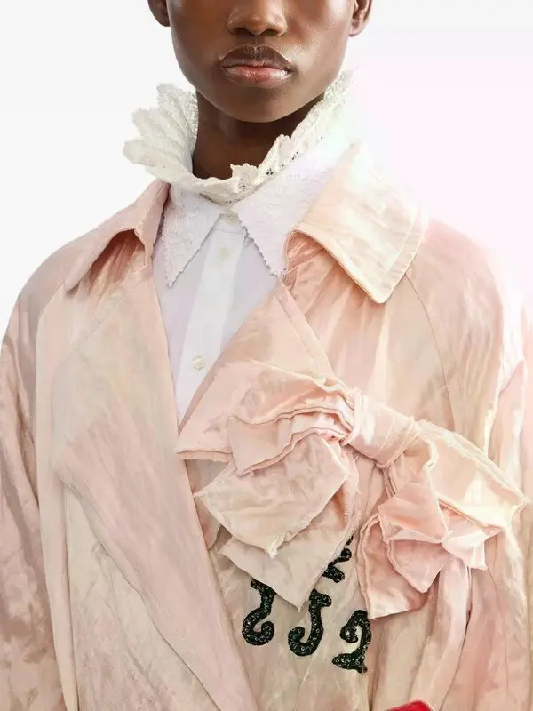 Erdem Floral Embroidered Belted Coat