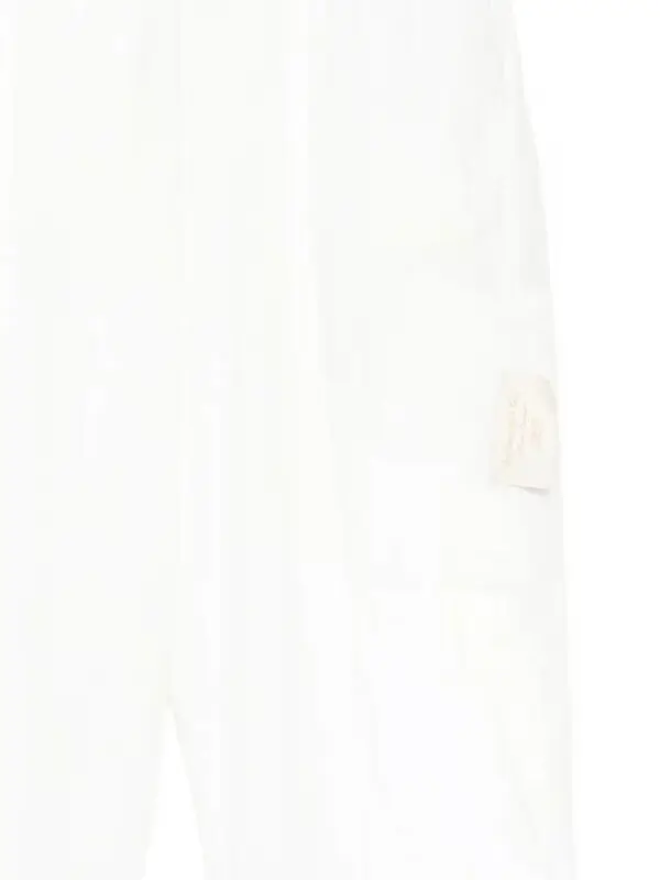 Undercover Logo Patch Tailored Trousers - Neutrals