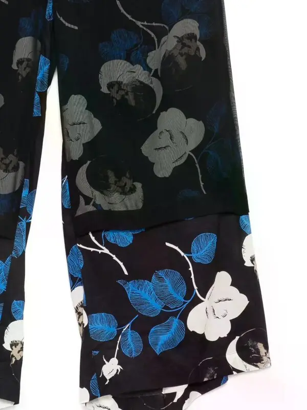 Undercover Floral Print Layered Wide Leg Trousers