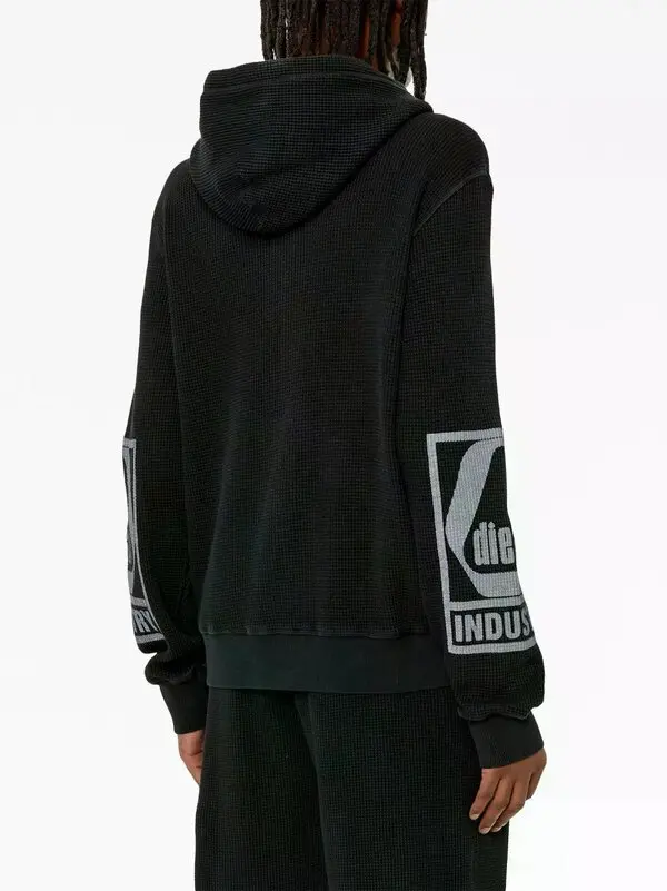 DIESEL® Waffle Knit Zip-up Hoodie