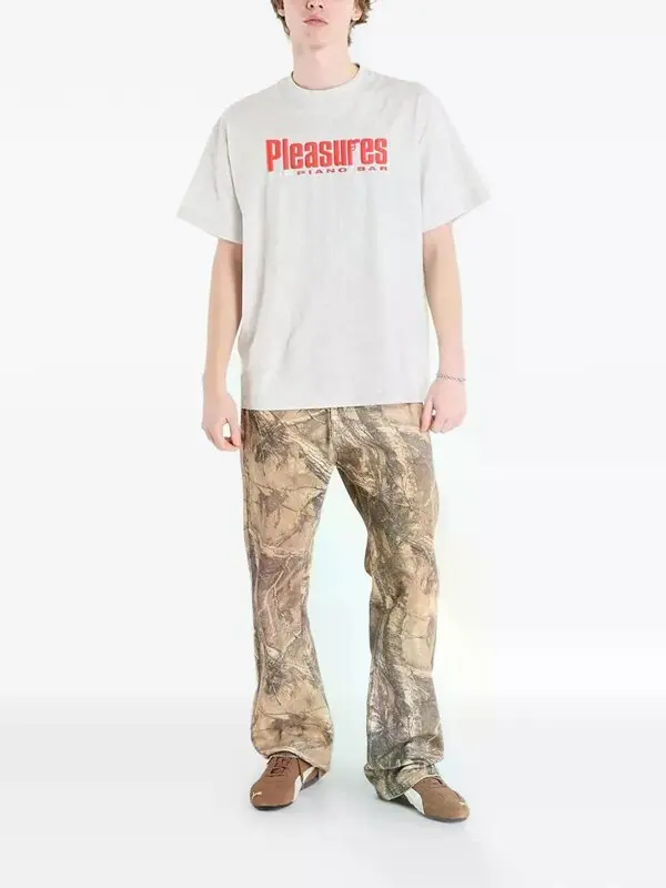 PLEASURES Hendrix Flared Print Jeans