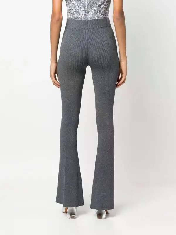 Remain Birger Christensen Rib Knit Trousers With Front Slit