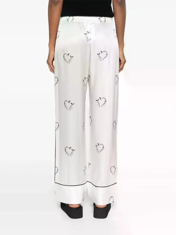 ALLSAINTS Sofi Straight-leg Trousers With All-over Logo And Heart Print