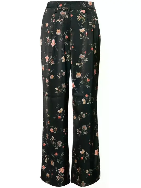 ALLSAINTS Floral-print Satin Trousers
