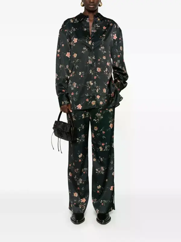 ALLSAINTS Floral-print Satin Trousers