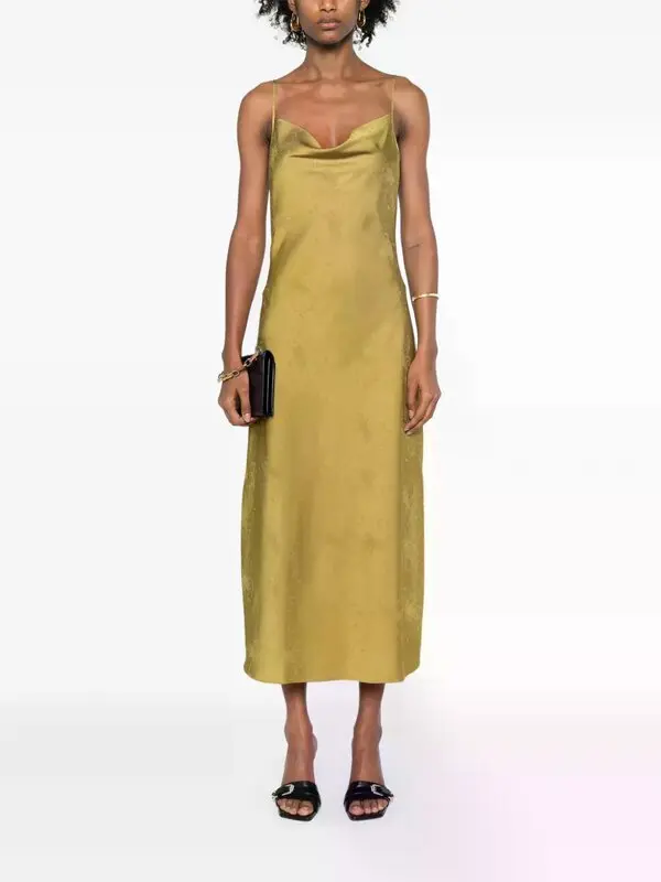 ALLSAINTS Hadley Jacquard Midi Dress In Apple