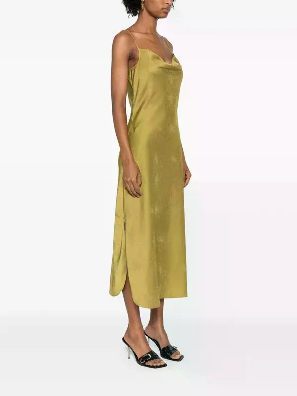 ALLSAINTS Hadley Jacquard Midi Dress In Apple