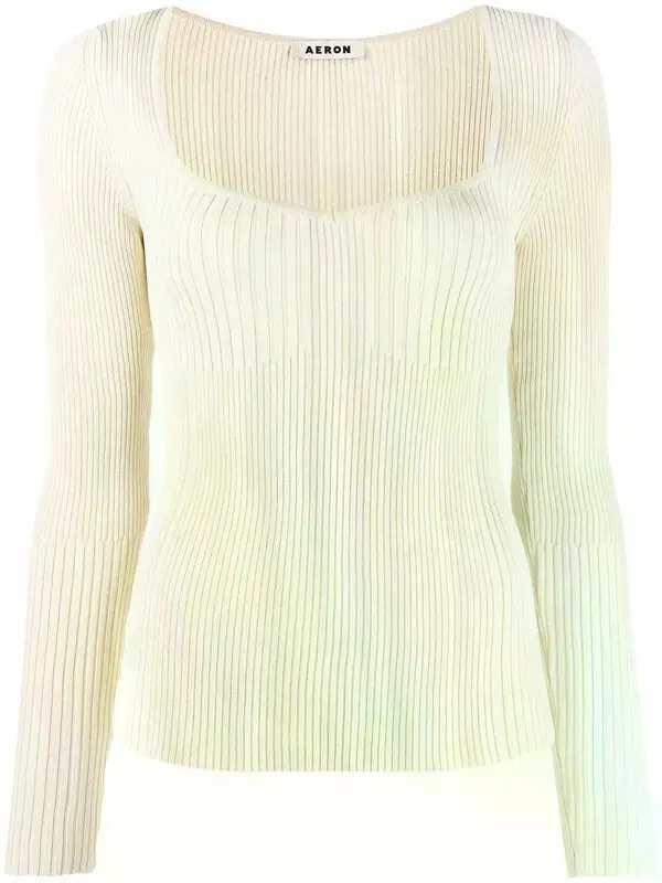 AERON Ribbed-knit Jumper - Yellow